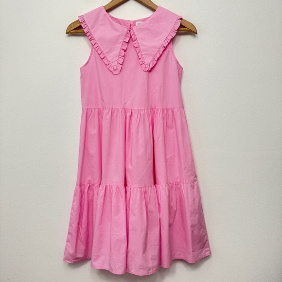 Zara | Dresses | Zara Girls Peter Pan Collar Pink Dress Size 314 | Poshmark